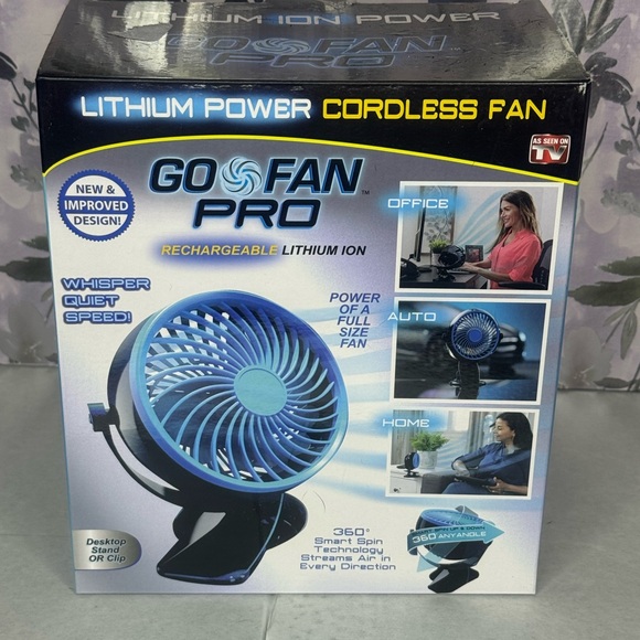 Go Fan | Other | Go Fan Plastic Nwt Cordless Rechargeable Fan | Poshmark